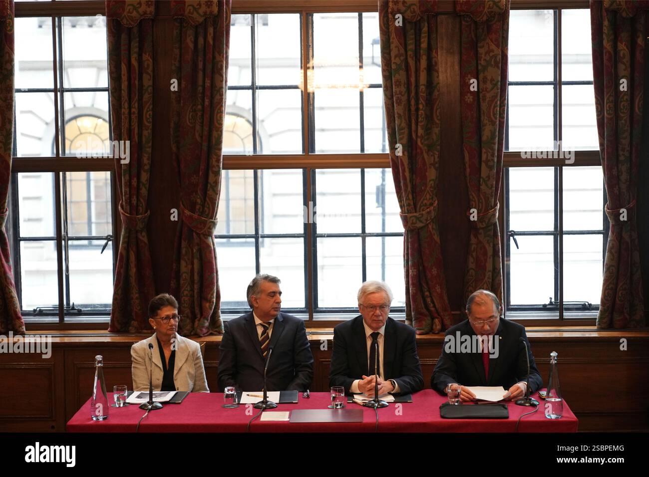 From left, Professor Neena Modi, barrister Mark McDonald, David Davis ...
