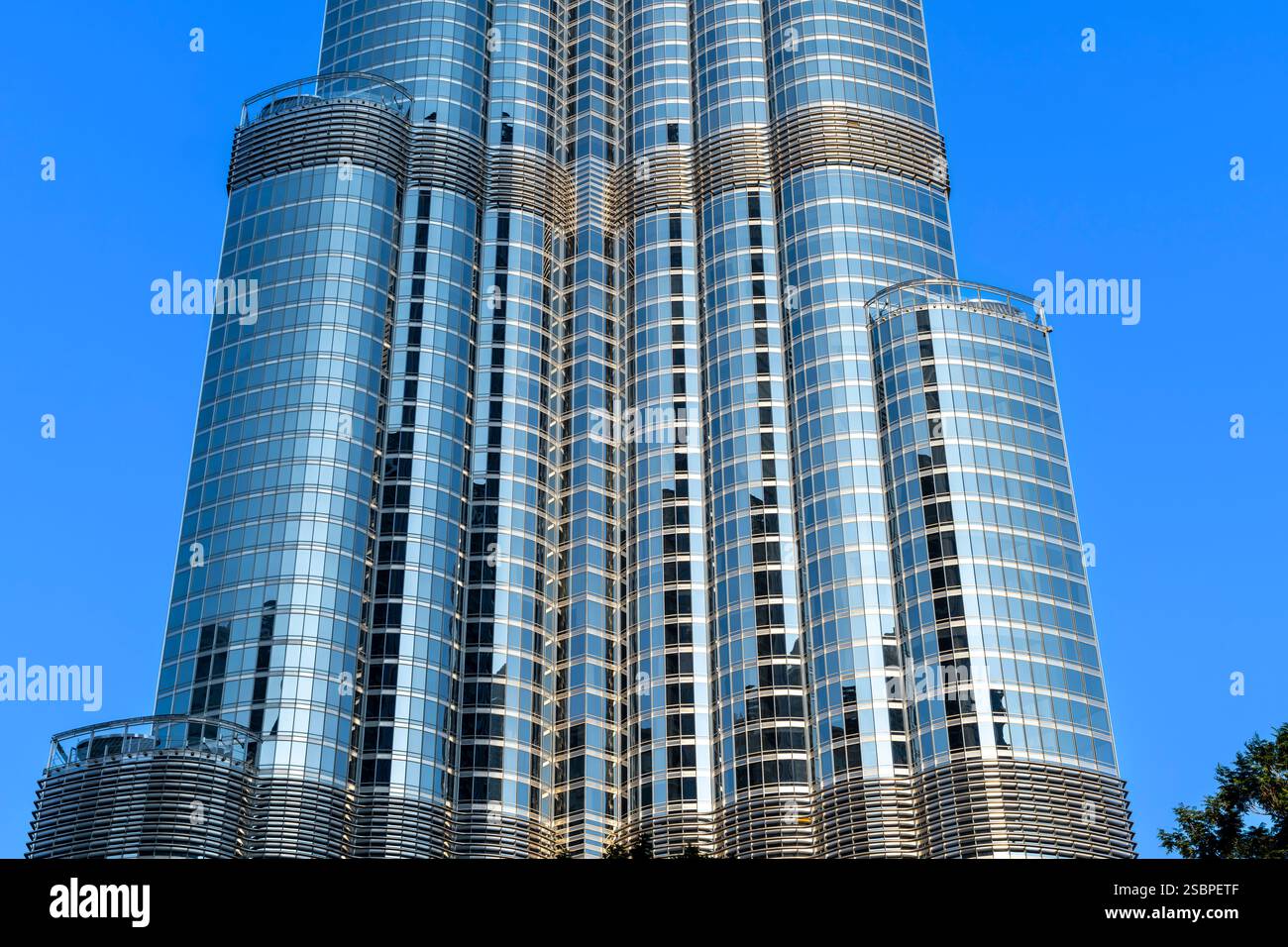 Details of the world's tallest building, Dubai's Burj Khalifa. The ...