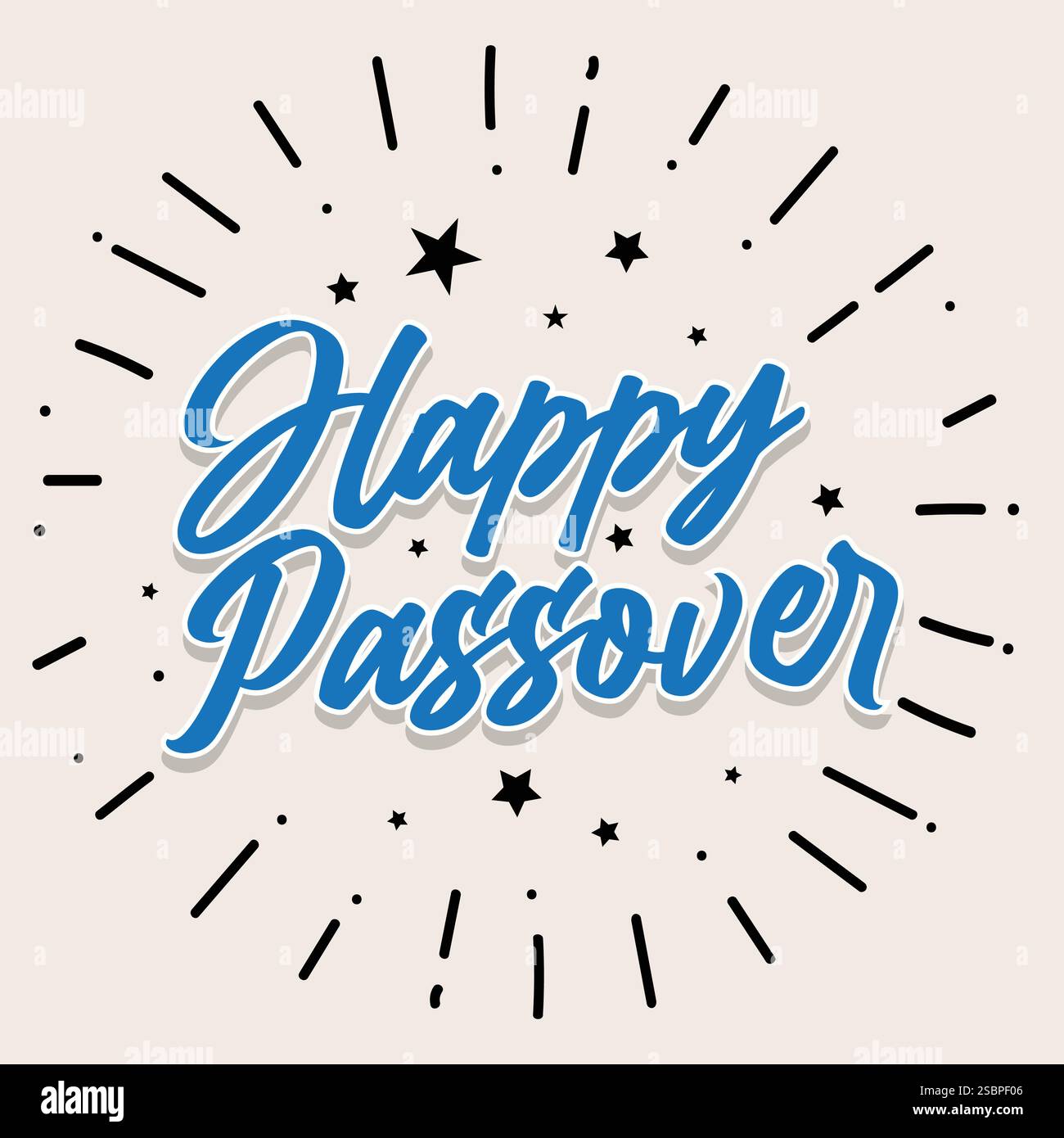Happy Passover handwritten lettering. Jewish holiday poster, banner ...