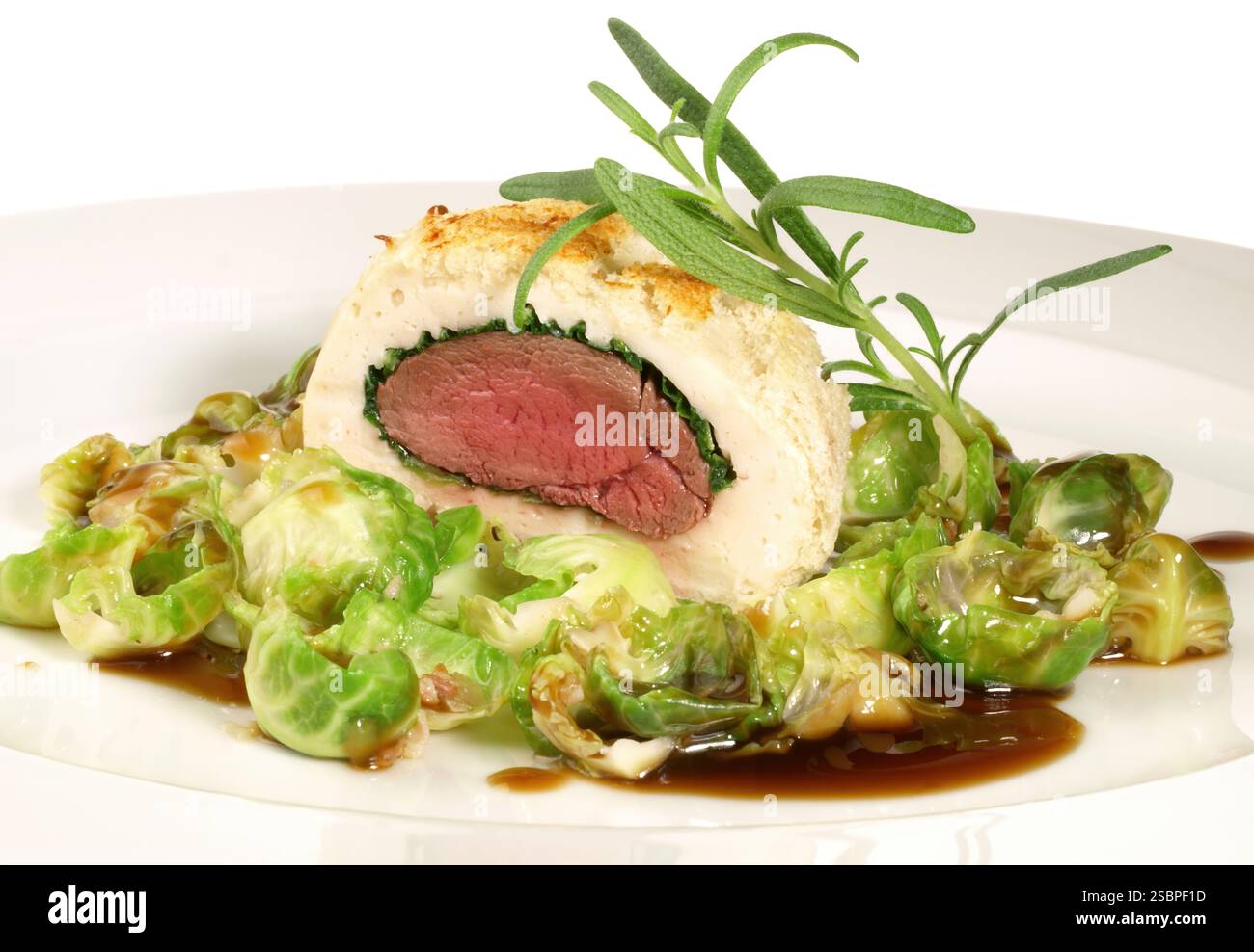 Roasted Deer covered in white Bread Stock Photo - Alamy