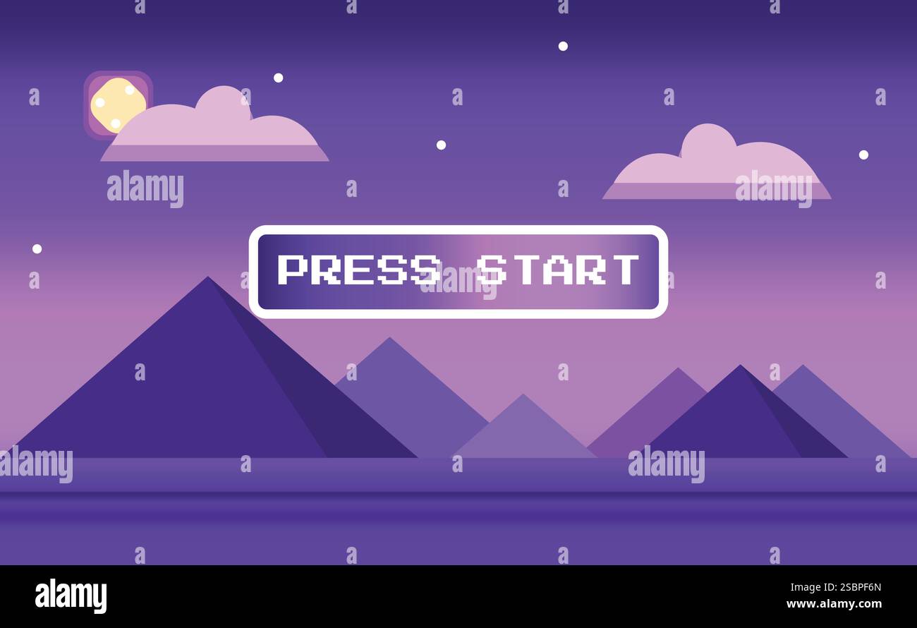 Retro games banner with 1980's tv set and gamepads against the ...