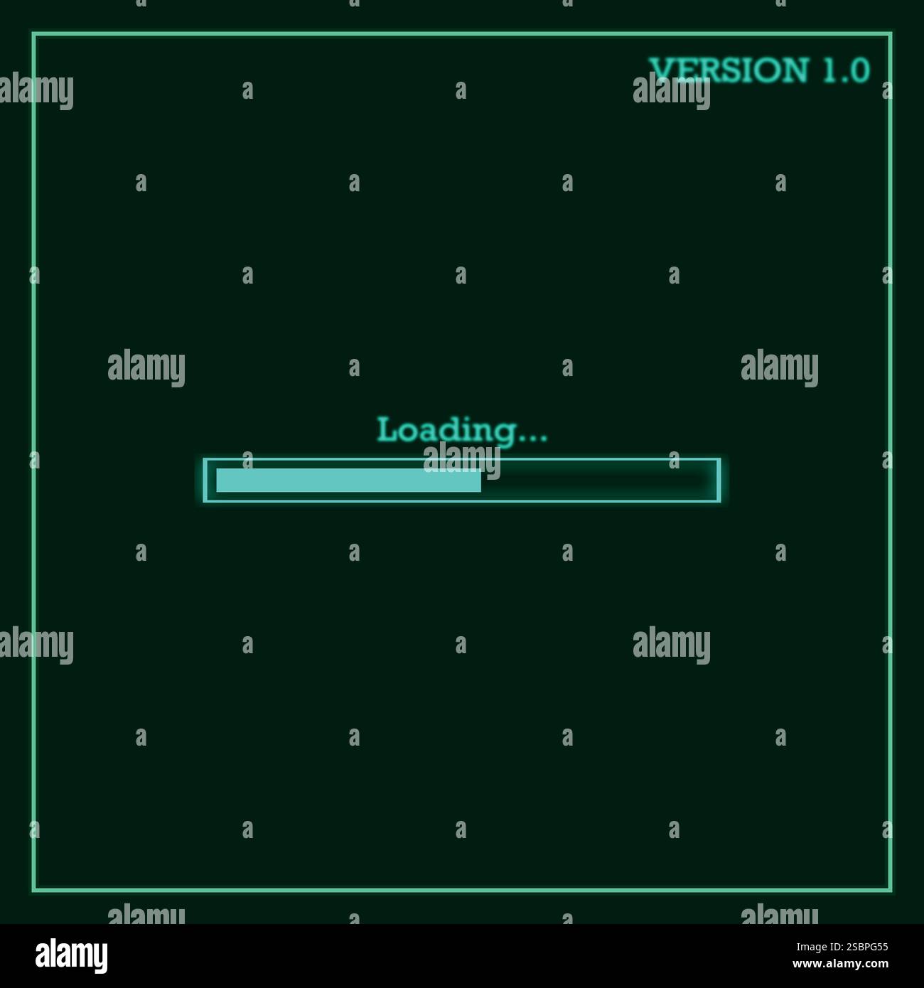 Vintage computer operating system style loading progress bar design ...