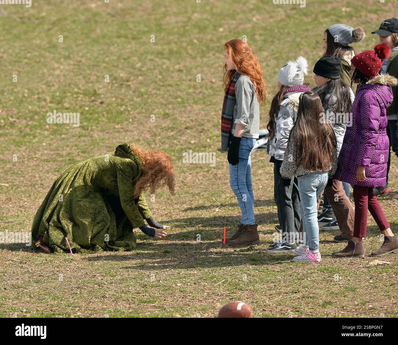Actor Nicole Kidman shoots a scene in which her character faints on the ...