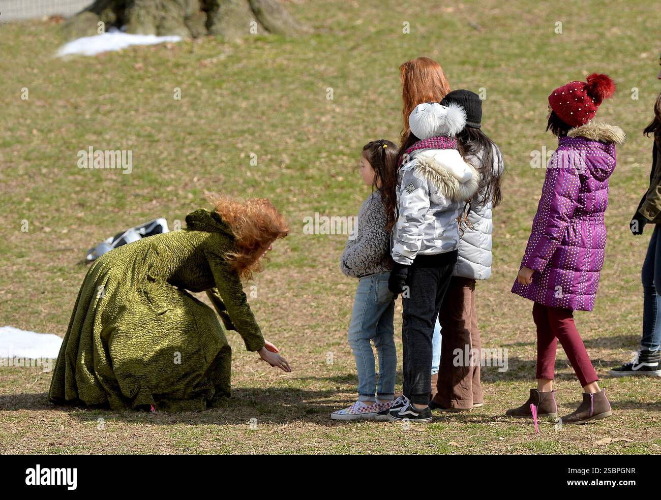 Actor Nicole Kidman shoots a scene in which her character faints on the ...