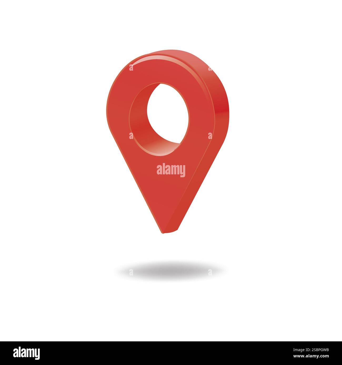 Realistic 3d vector illustration of a gps navigation pin, location ...