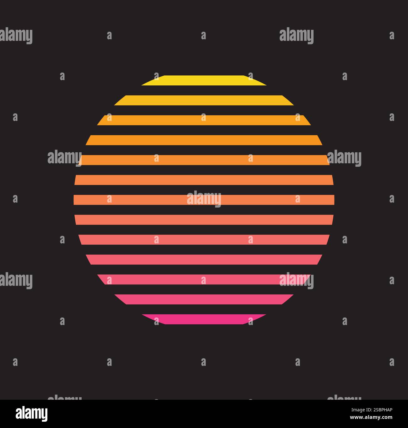 1980's retrowave sun. vector design element Stock Vector Image & Art ...