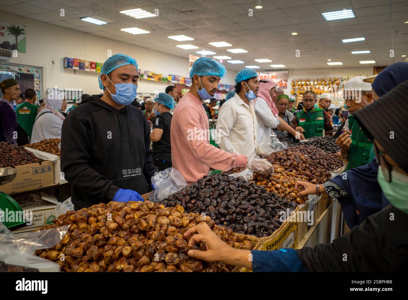 Medina, Saudi Arabia - June 30, 2024: Various types of fresh dates ...