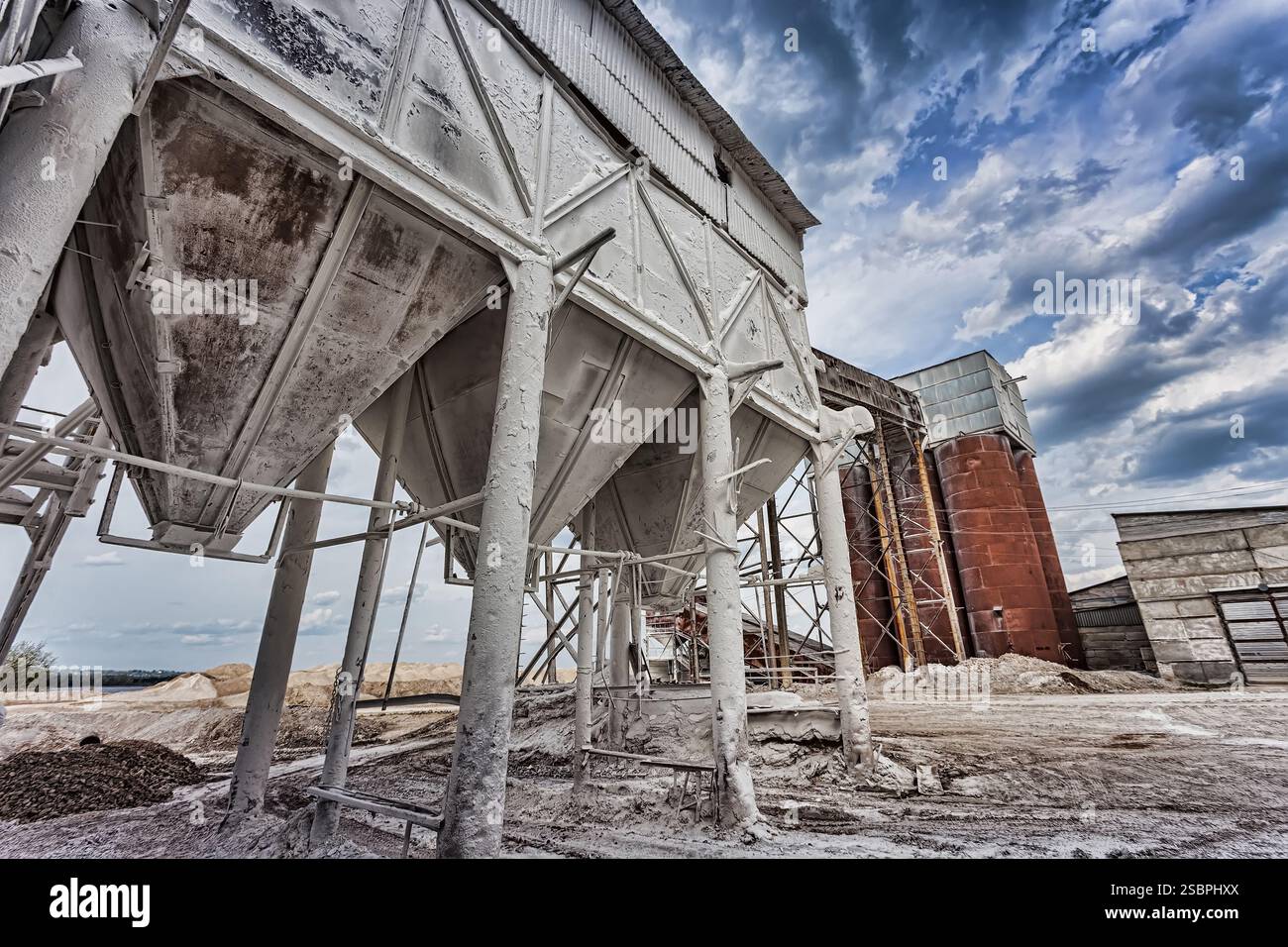 industrial container at the plant for the production of building ...
