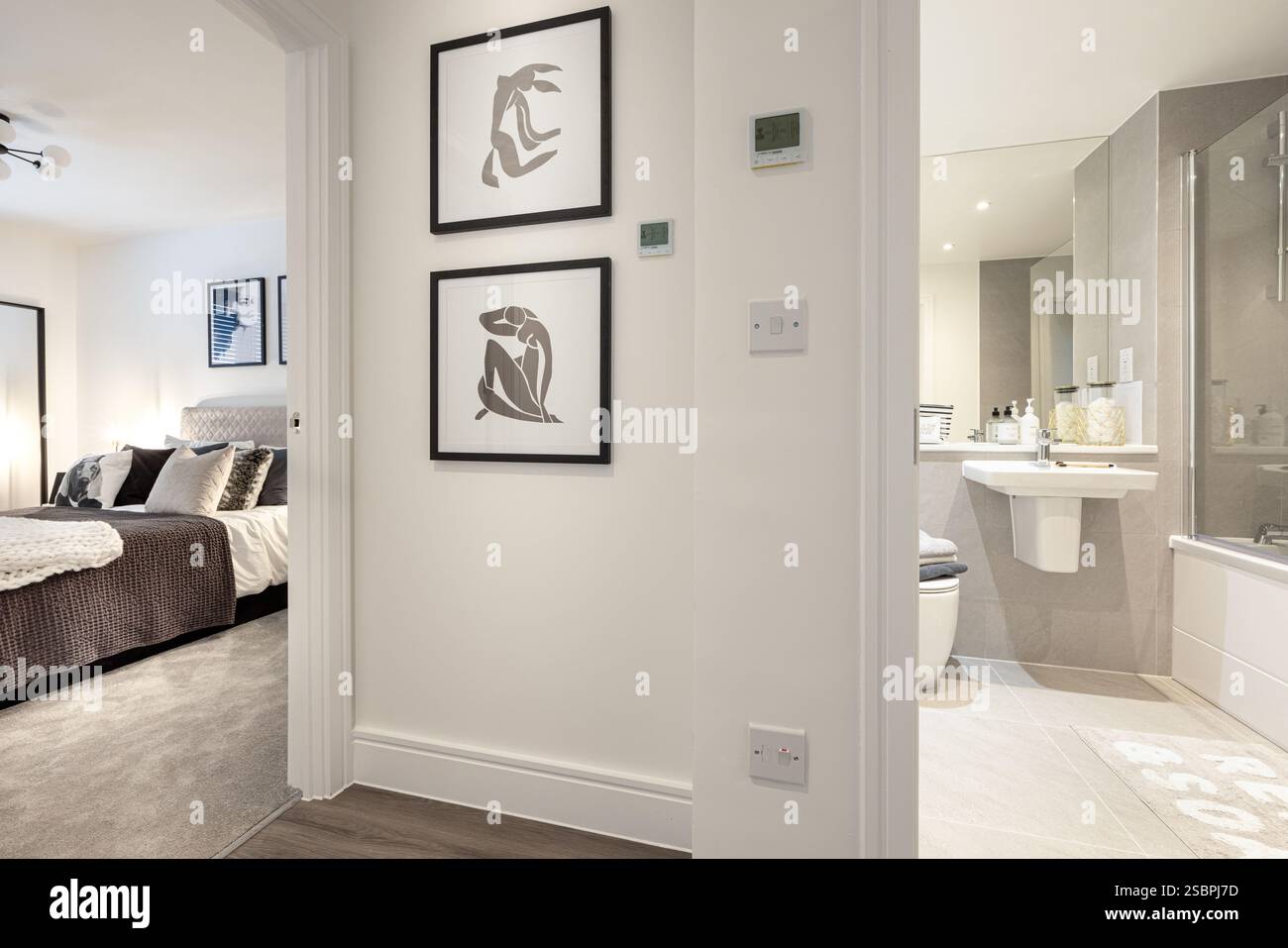 Modern developer house interiors Stock Photo - Alamy