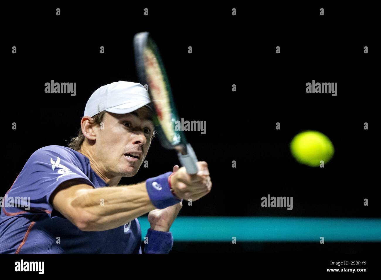 Rotterdam, Netherlands. 04th Feb, 2025. ROTTERDAM - Alex de Minaur (AUS) in action against David ...