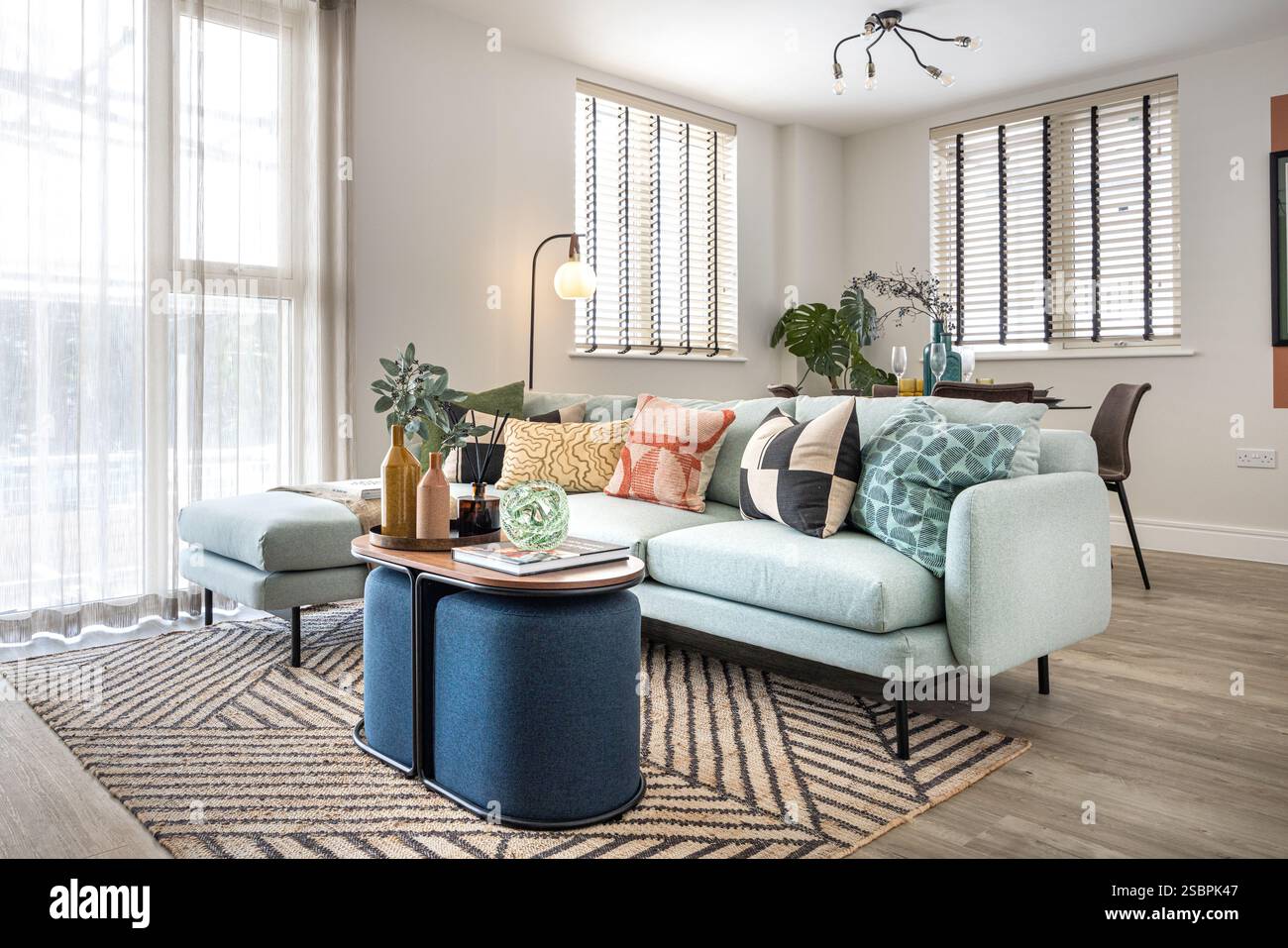 Modern developer house interiors Stock Photo - Alamy