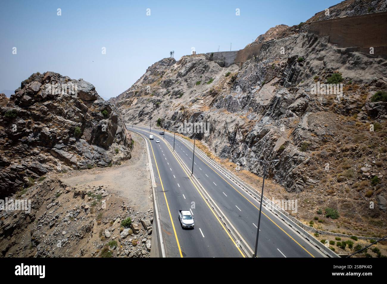Aerial view of Al Hada Road in Taif City, near Mecca, Saudi Arabia ...