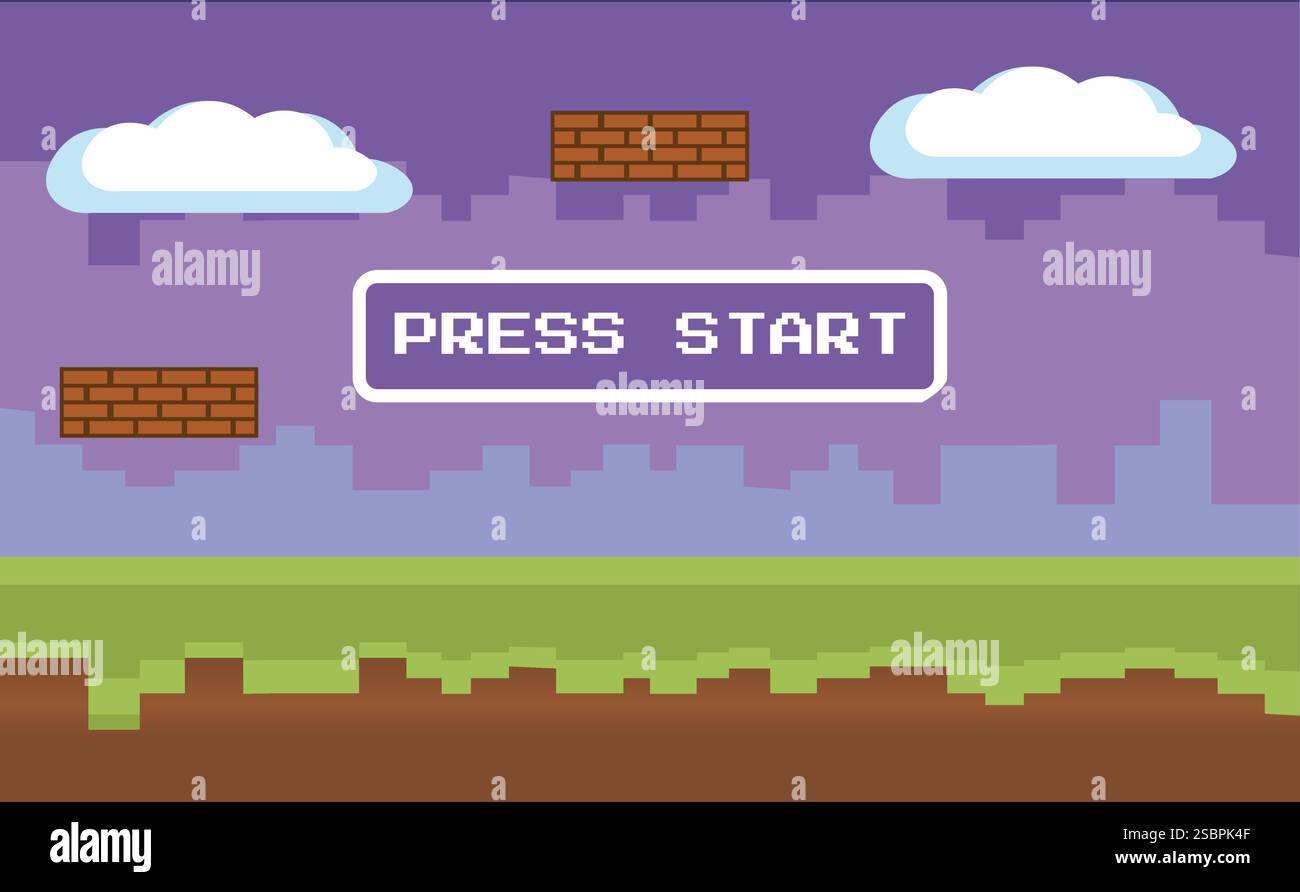 Retro games banner with 1980's tv set and gamepads against the ...