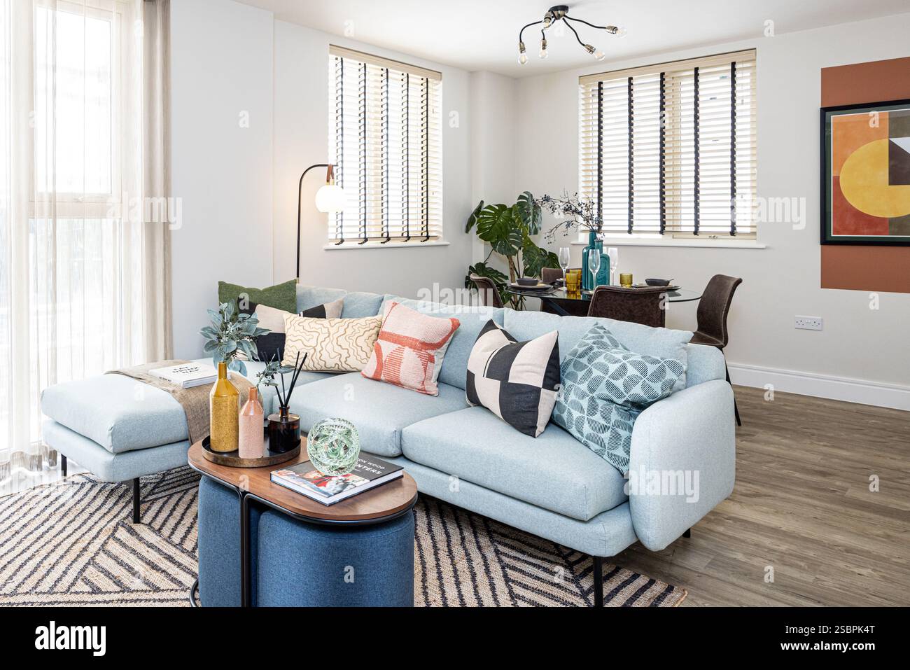 Modern developer house interiors Stock Photo - Alamy