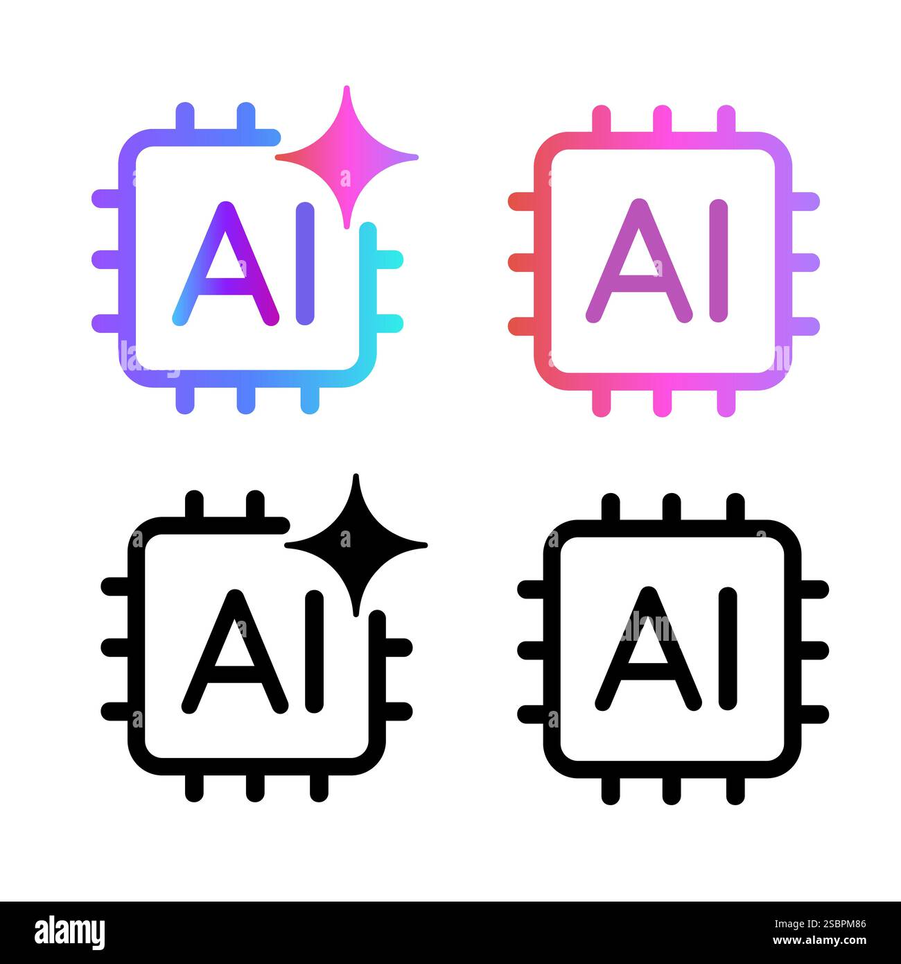 Artificial intelligence powered cpu circuit hi-res stock photography ...