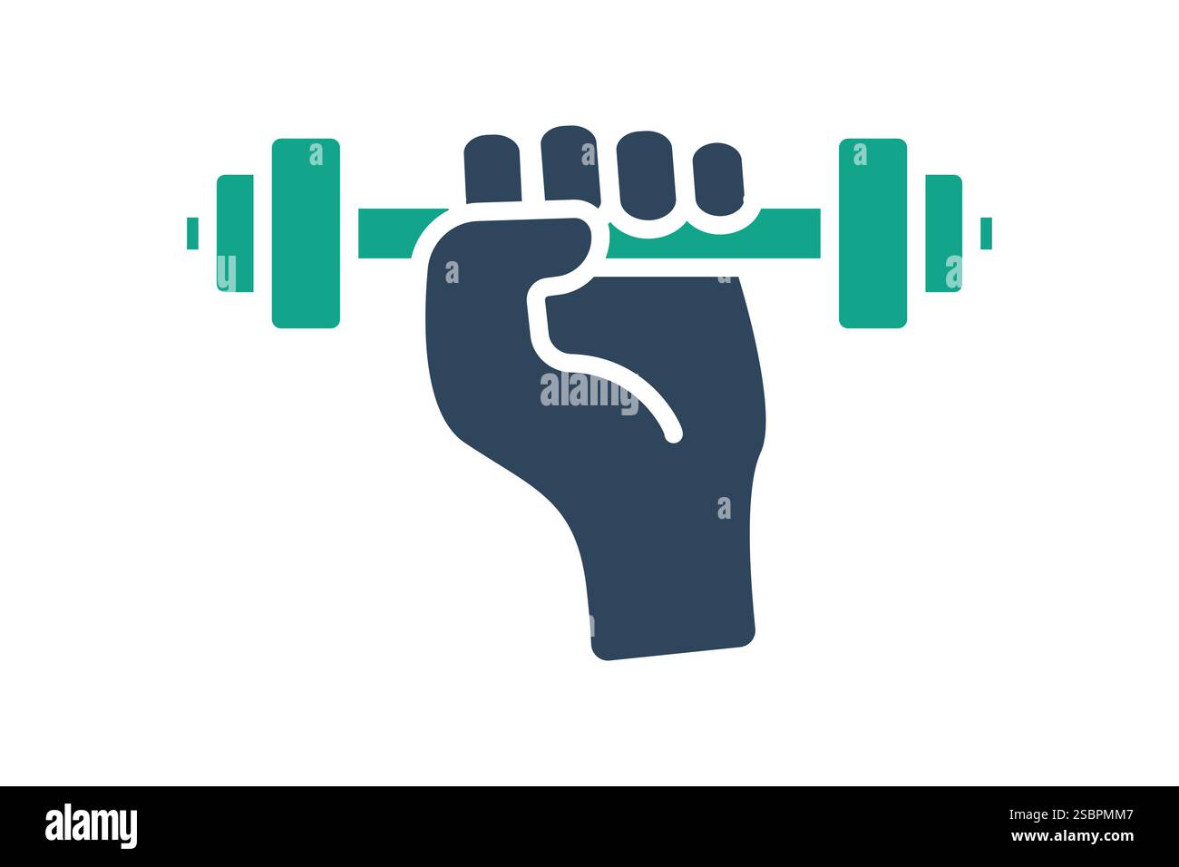 Gym icon. solid icon style. hands holding dumbbell. icon related to and ...