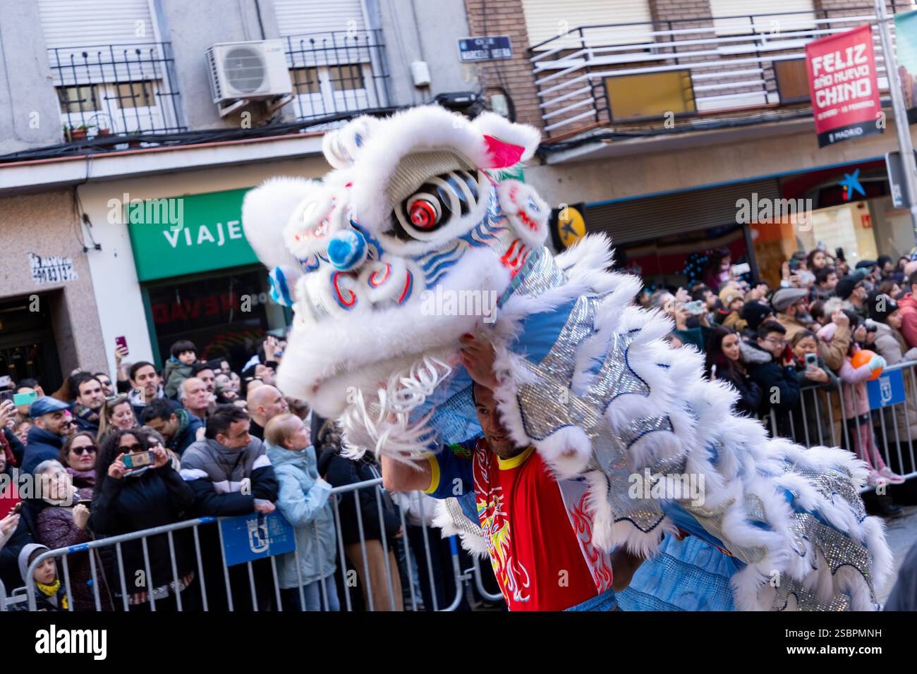 Happy Chinese New Year. 2025. Chinese lion dance performance on the ...