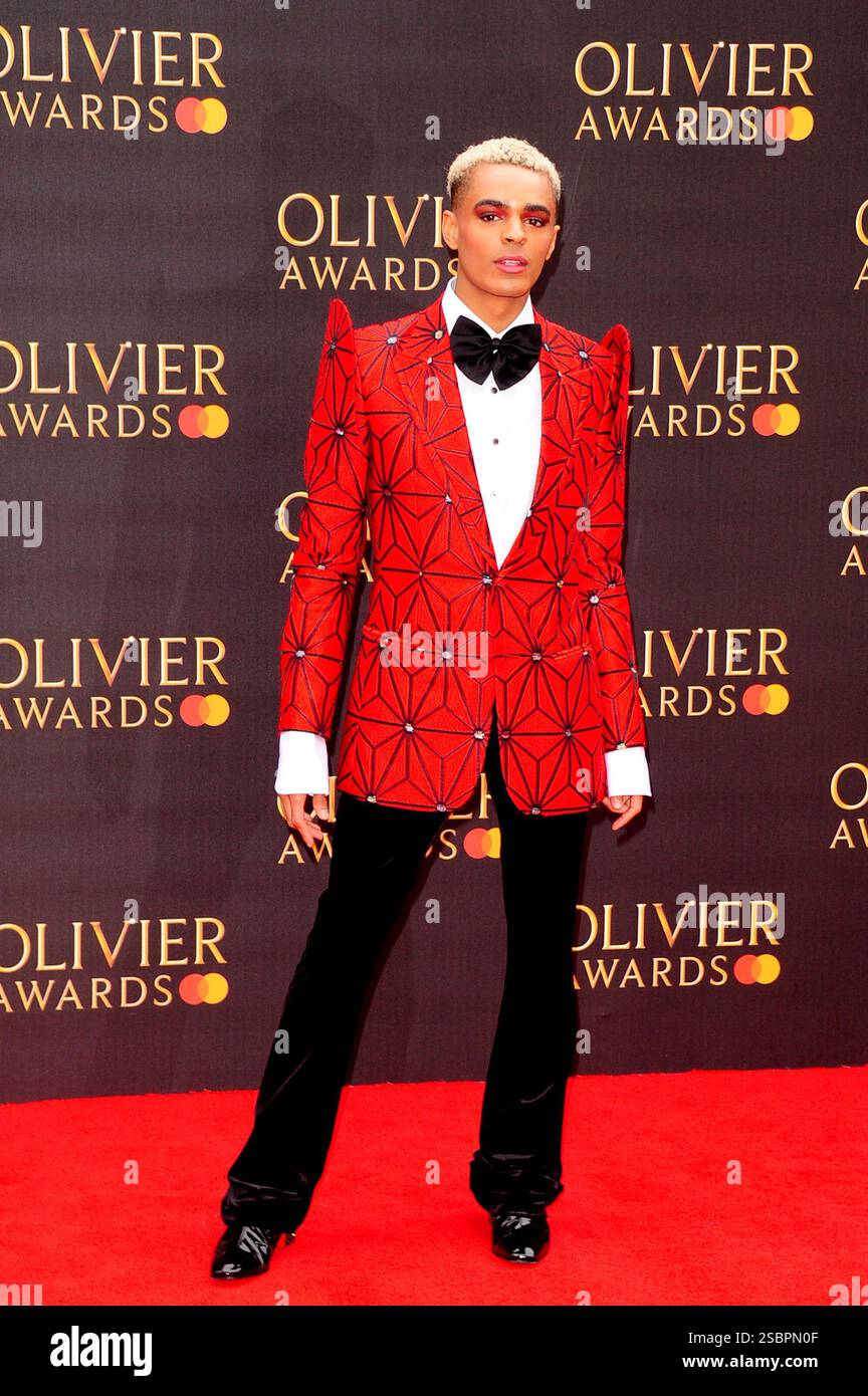 Layton Williams attending The OLIVIER Awards at The Albert Hall London ...