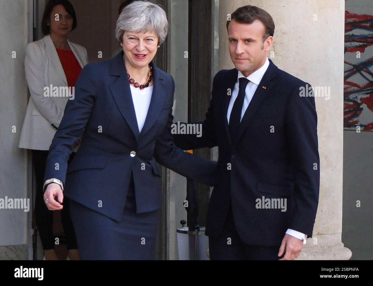 France, Paris 09/04/2019 The President of the Republic Emmanuel Macron ...