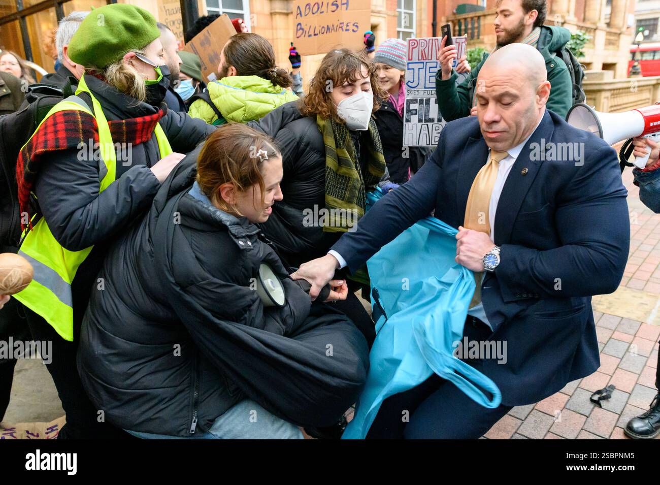 London, UK. 4 February 2025. Activists from ‘Climate Resistance’ launch ...