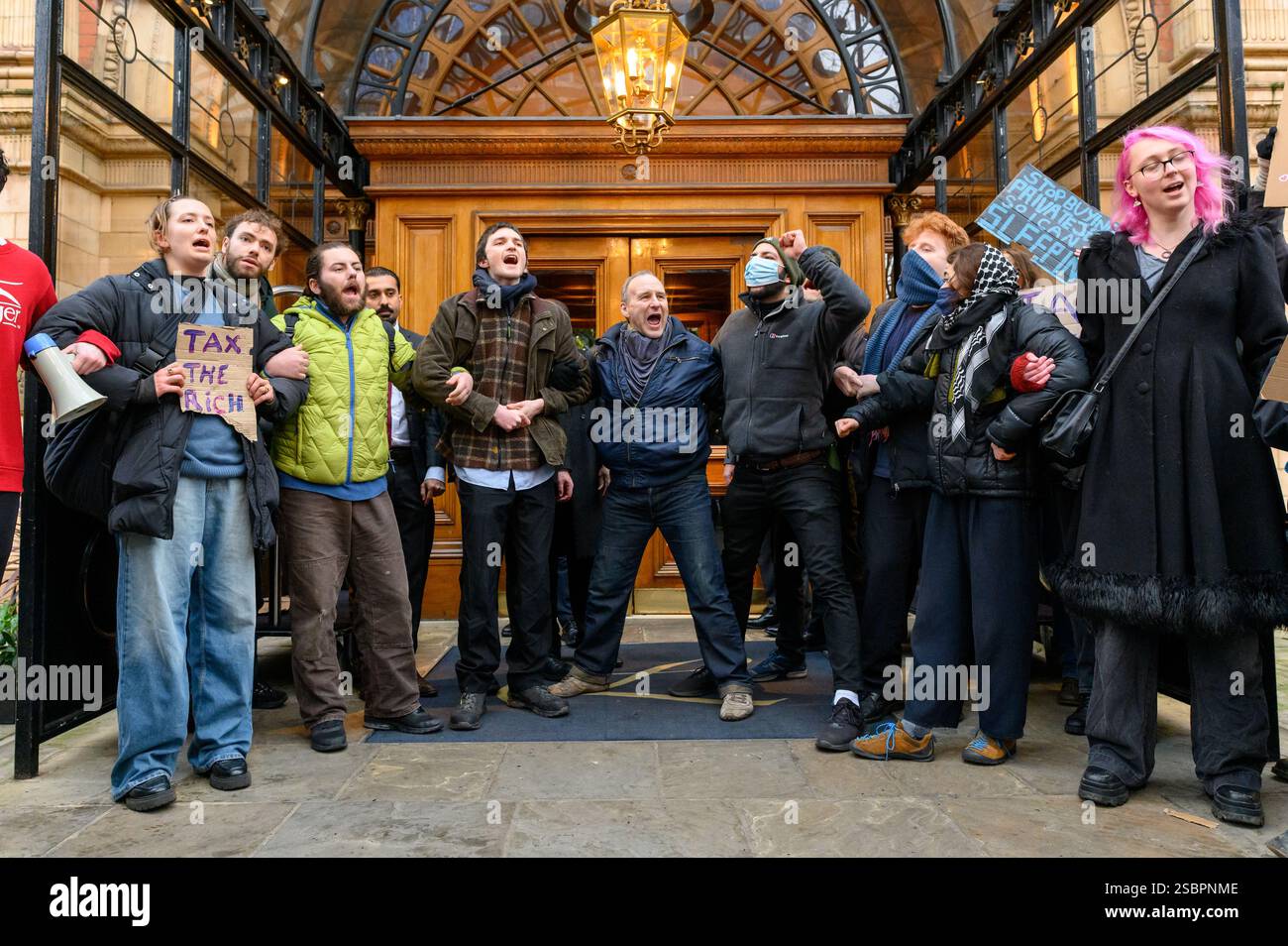 London, UK. 4 February 2025. Activists from ‘Climate Resistance’ launch ...
