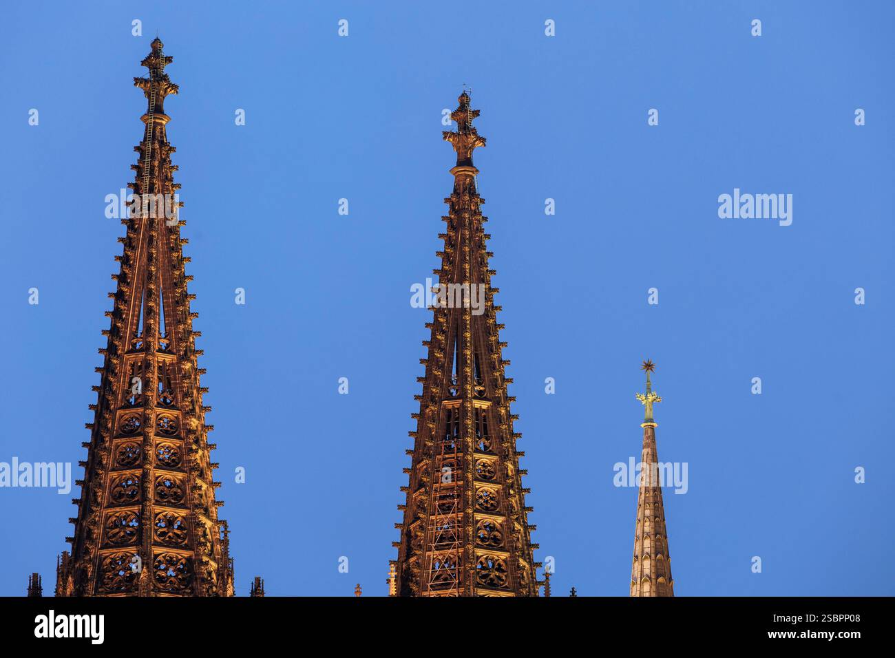 the Star of Bethlehem on the crossing tower of the cathedral, Cologne ...