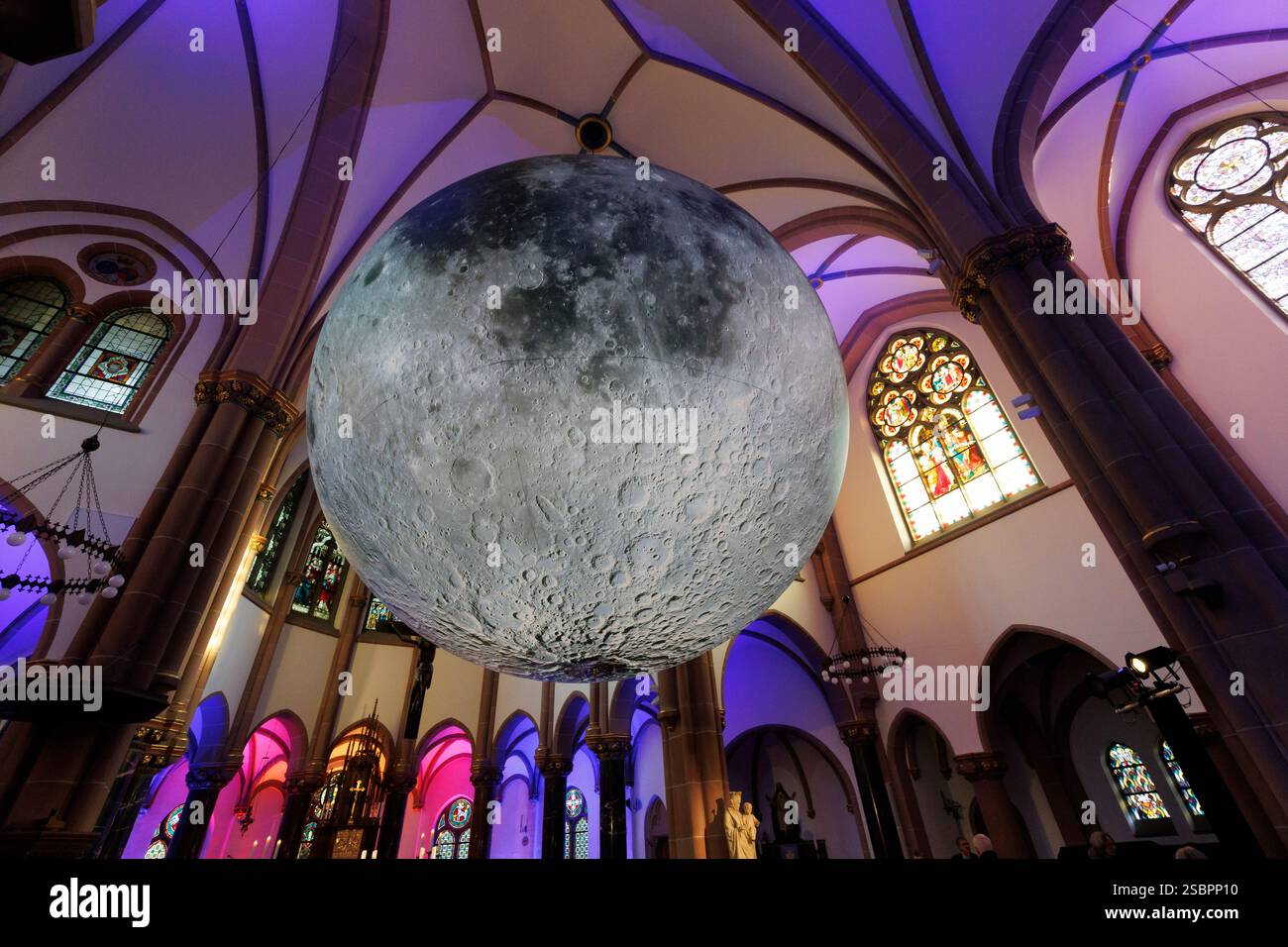 the installation "Museum of the Moon" by British artist Luke Jerram in ...