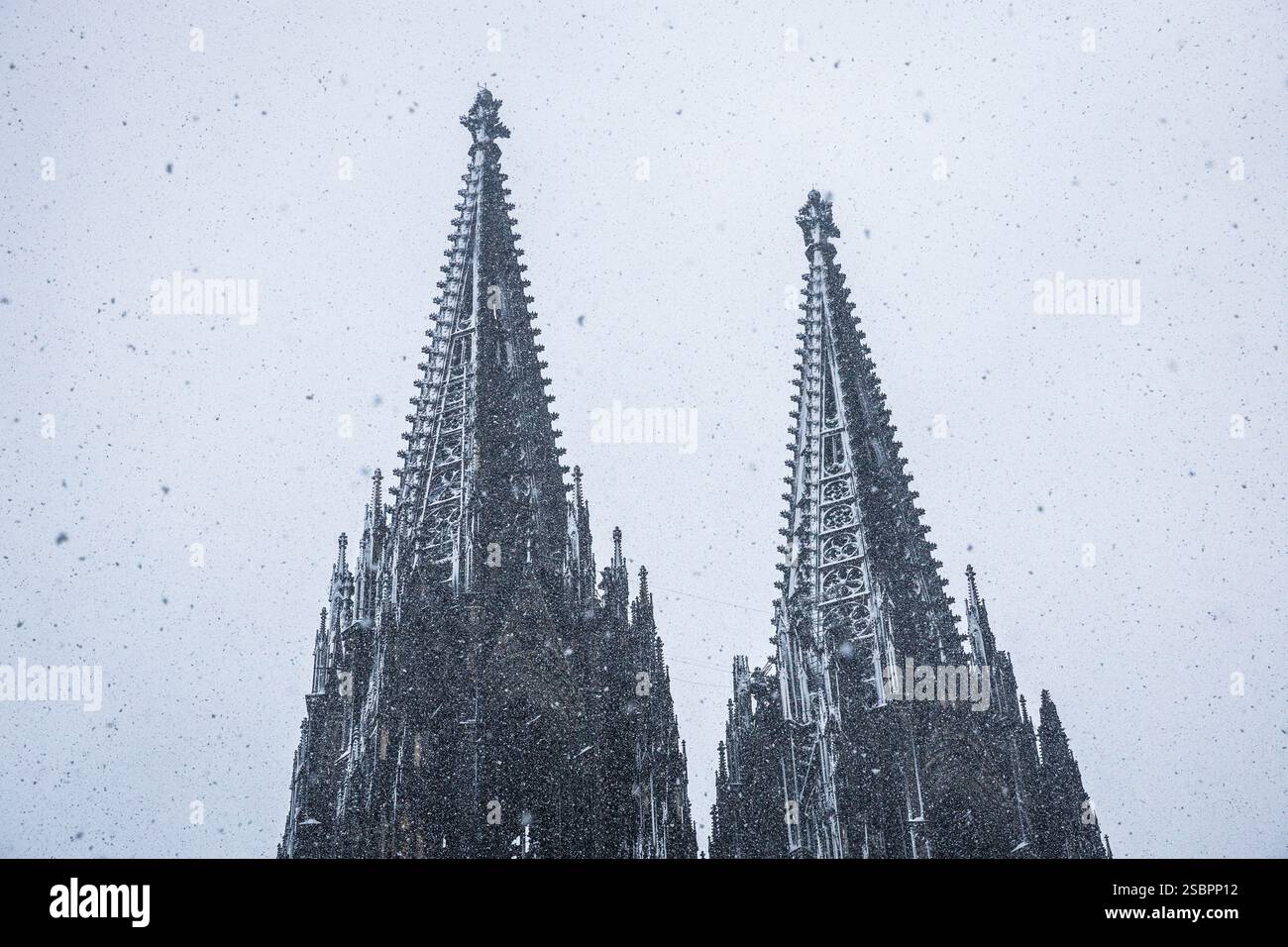 the cathedral, snow, winter, Cologne, Germany. January 09, 2025 der Dom ...