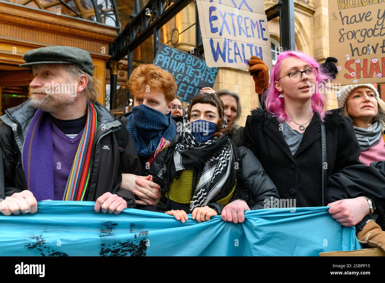 London, UK. 4 February 2025. Activists from ‘Climate Resistance’ launch ...
