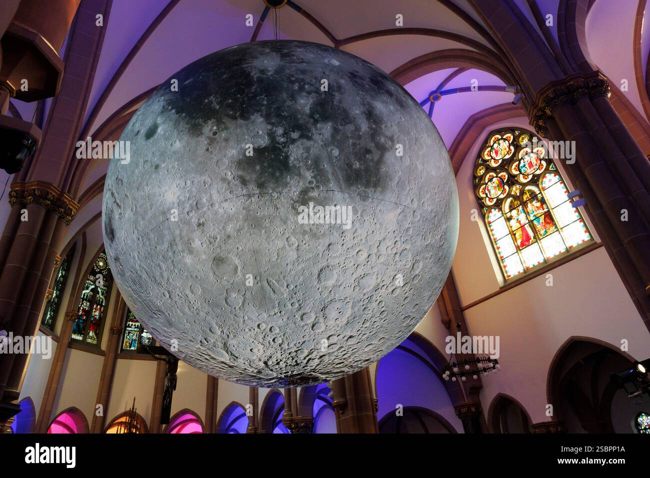 the installation "Museum of the Moon" by British artist Luke Jerram in ...