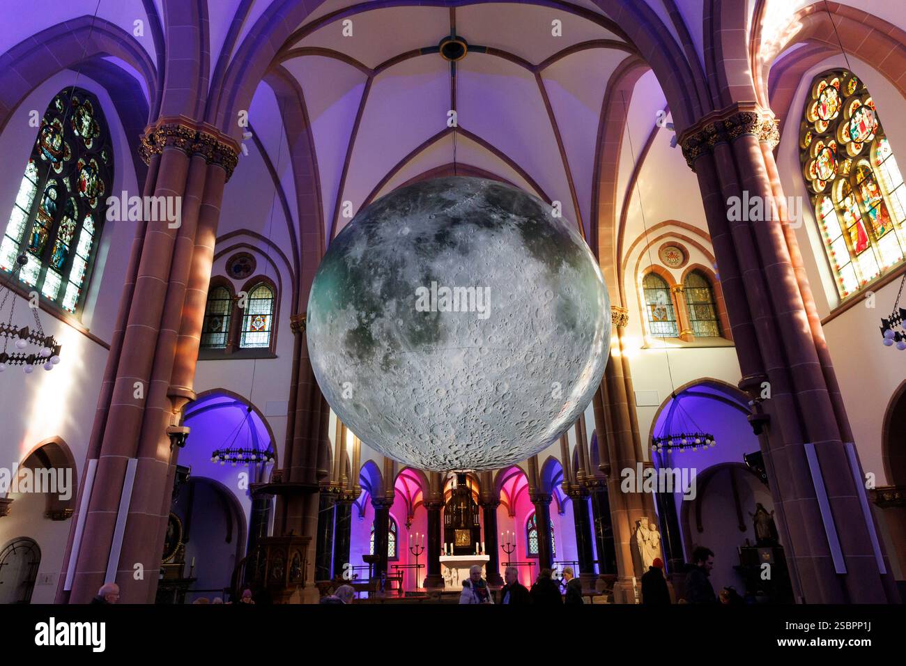 the installation "Museum of the Moon" by British artist Luke Jerram in ...