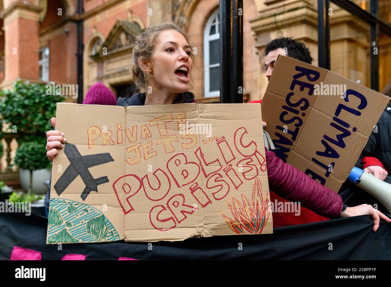 London, UK. 4 February 2025. Activists from ‘Climate Resistance’ launch ...