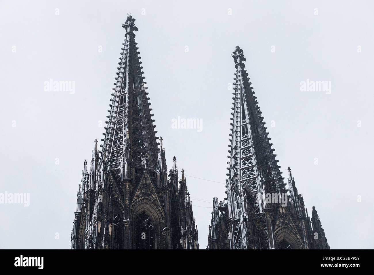 the cathedral, snow, winter, Cologne, Germany. January 09, 2025 der Dom ...