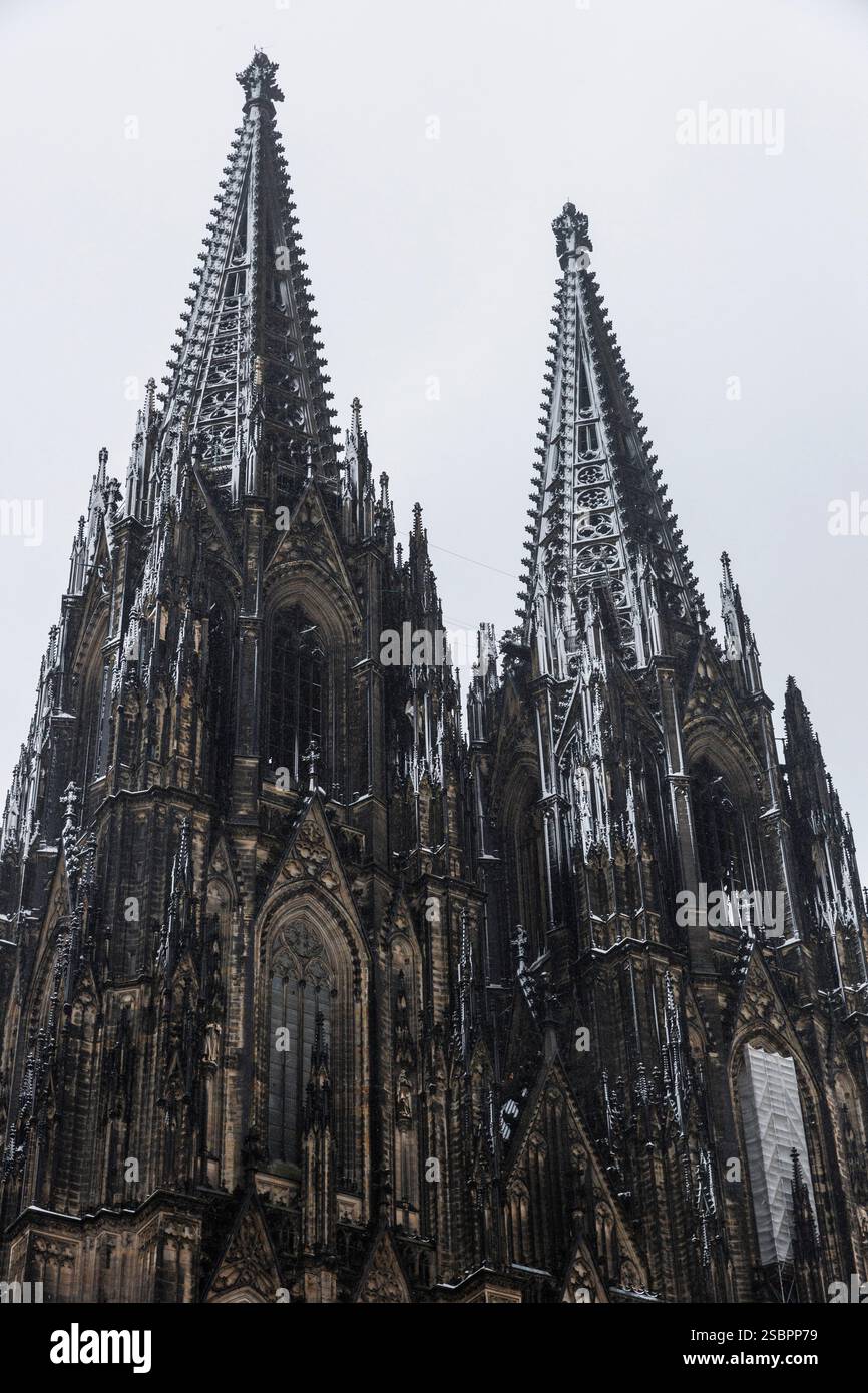 the cathedral, snow, winter, Cologne, Germany. January 09, 2025 der Dom ...