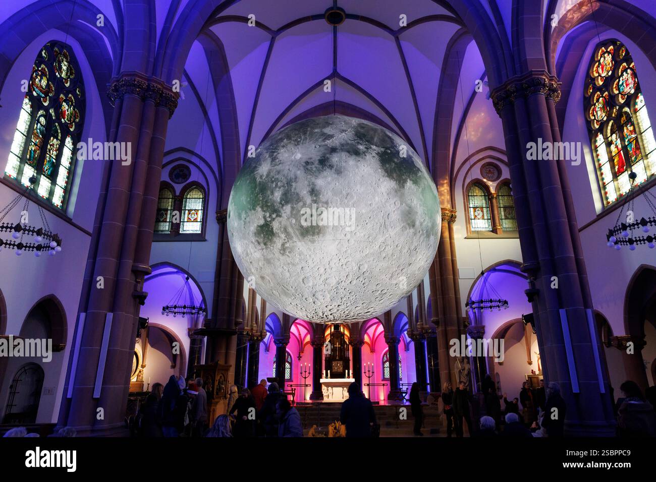 the installation "Museum of the Moon" by British artist Luke Jerram in ...