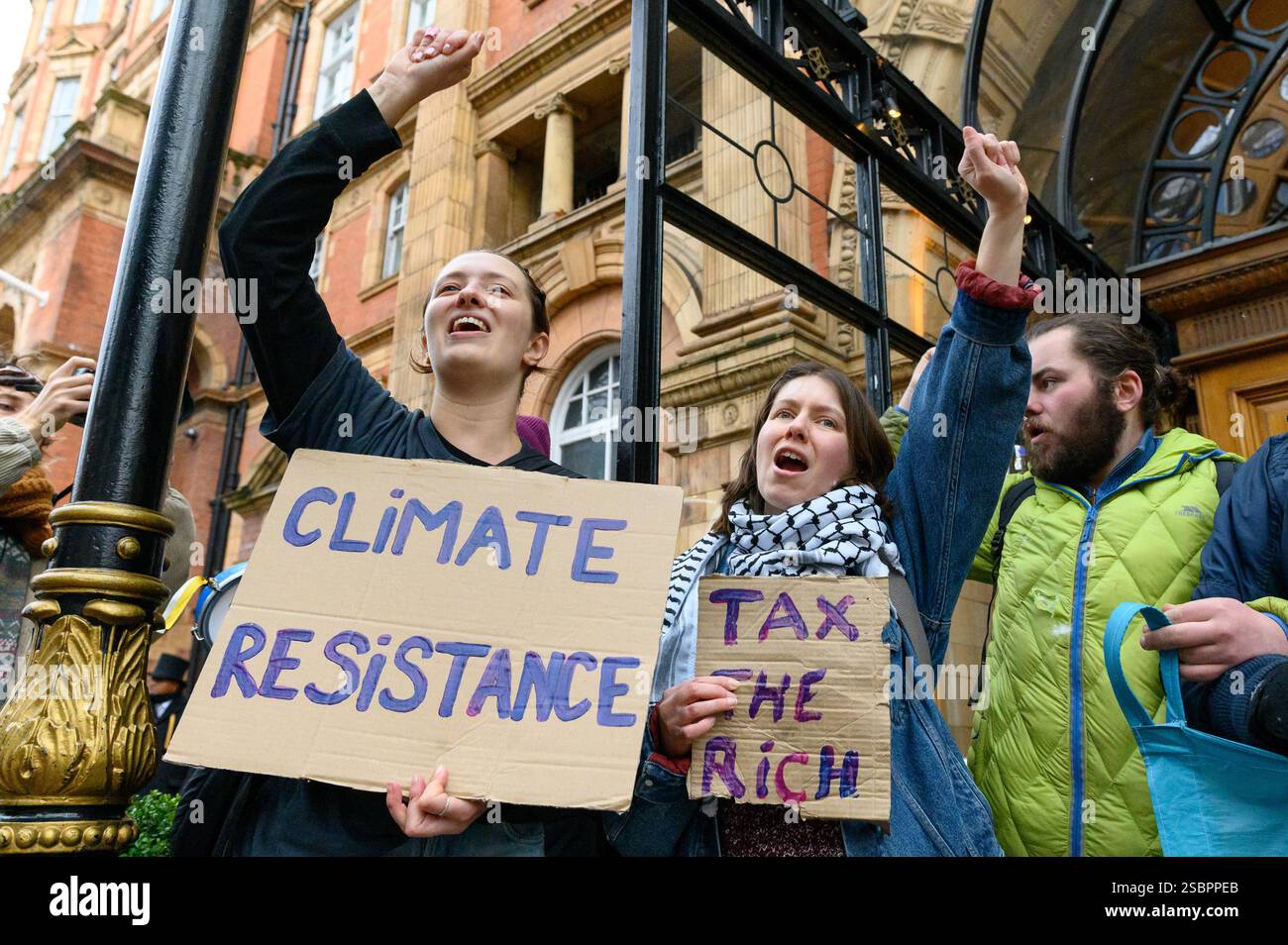 London, UK. 4 February 2025. Activists from ‘Climate Resistance’ launch ...