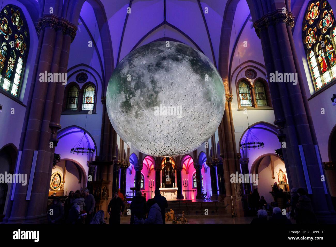 the installation "Museum of the Moon" by British artist Luke Jerram in ...