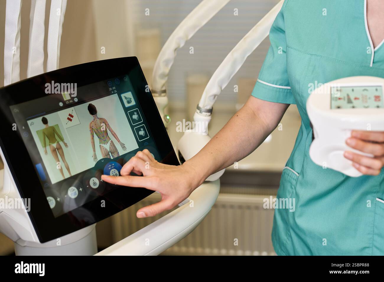 A young pro showcases a modern dermatology procedure centered on ...