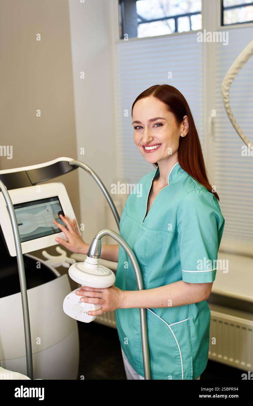 A skilled professional uses innovative equipment to conduct a ...