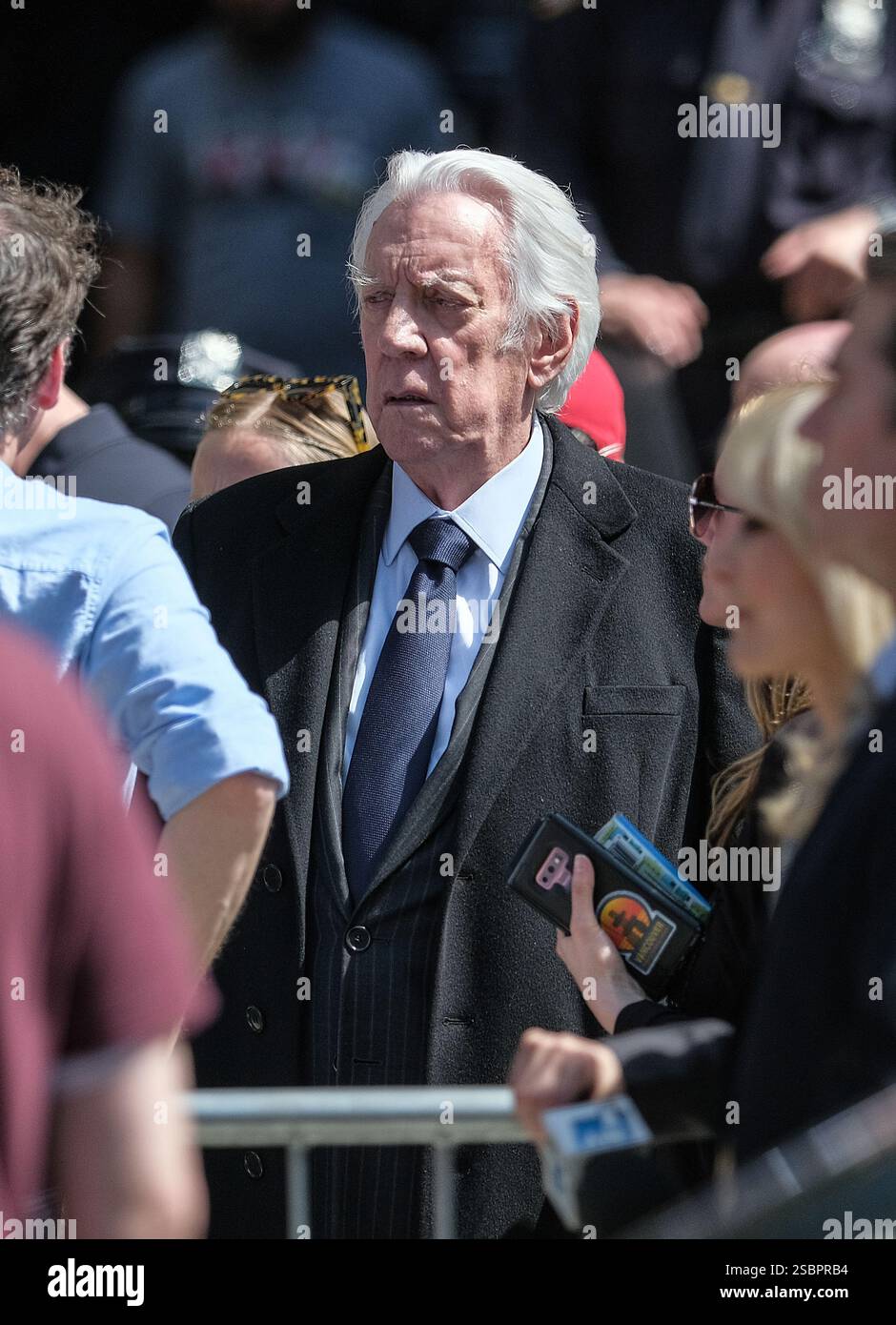 Actor Donald Sutherland on the set of the new TV series 'The Undoing ...