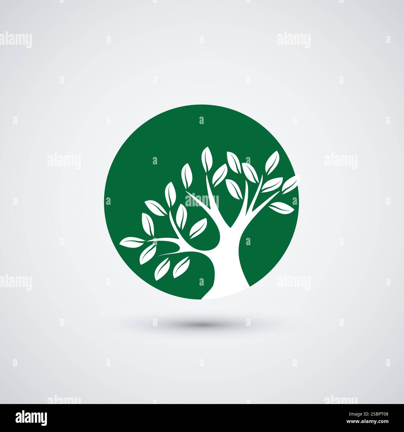 Creative and unique tree logo design green template Stock Vector Image ...