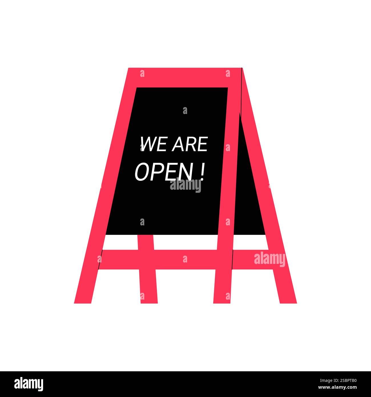 Open Sign Board In Flat Vector Illustration Symbolizing Store Opening ...