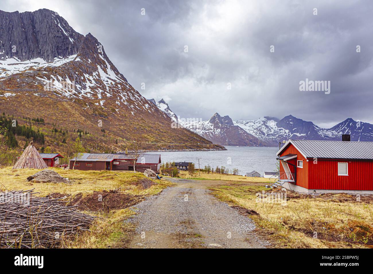 Fjords near Senjahopen on the island of Senja in Norway Stock Photo - Alamy