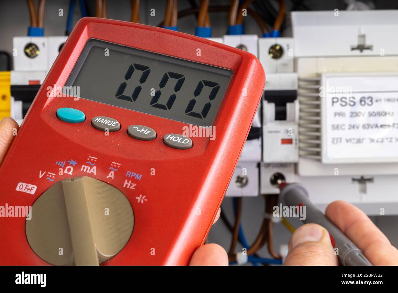 Digital Multimeter Measuring Electrical Circuit Stock Photo - Alamy