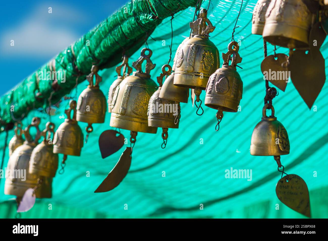 tradition asian bell in Big Buddha temple complex, Thailand, Phuket ...
