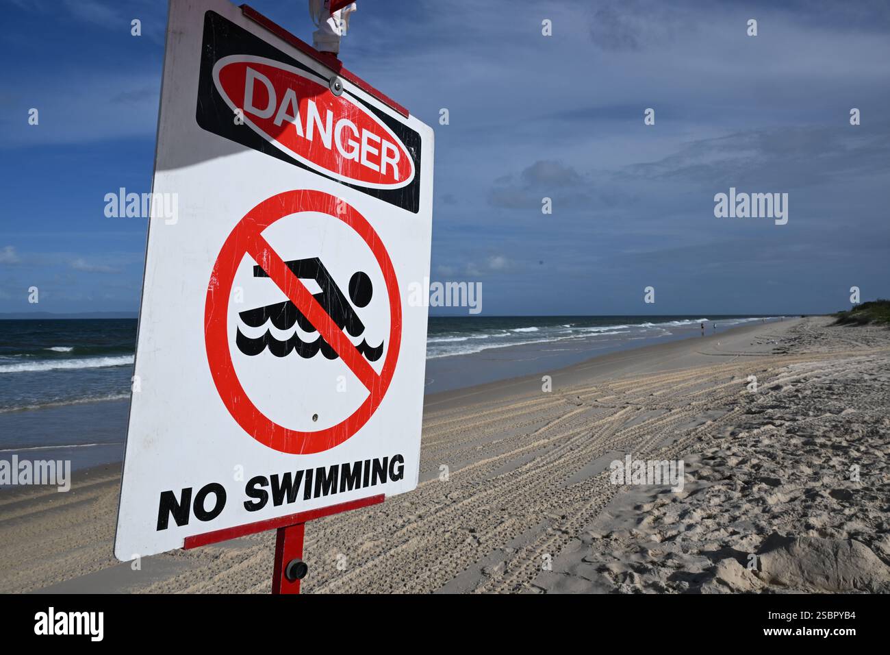 Bribie Island, Australia. 04th Feb, 2025. A sign warning against ...