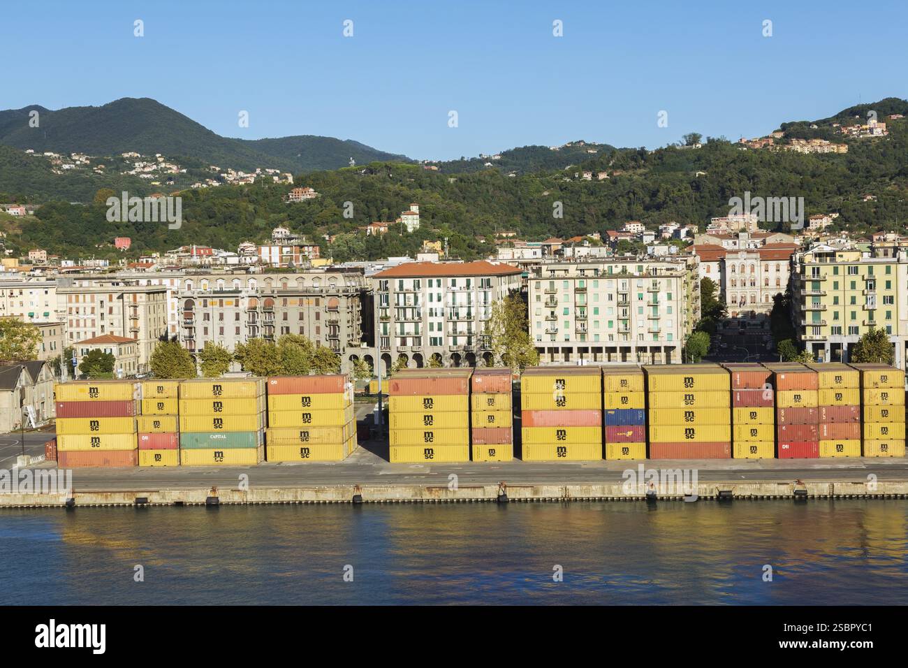 Stacked MSC, CAPU, SEACO, TEX, CAPITAL and TRITON rectangular metal box ...