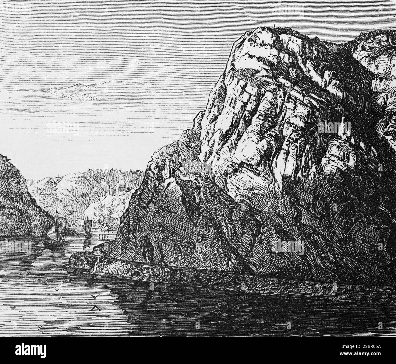 Rhine Romanticism on the Loreley promontory in the Upper Middle Rhine ...