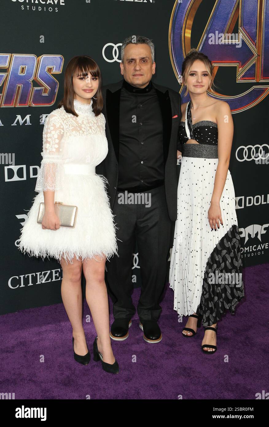 Ava Russo, Joe Russo and Lila Russo at Avengers:Endgame World Premiere, LA on 22 April 2019 ...