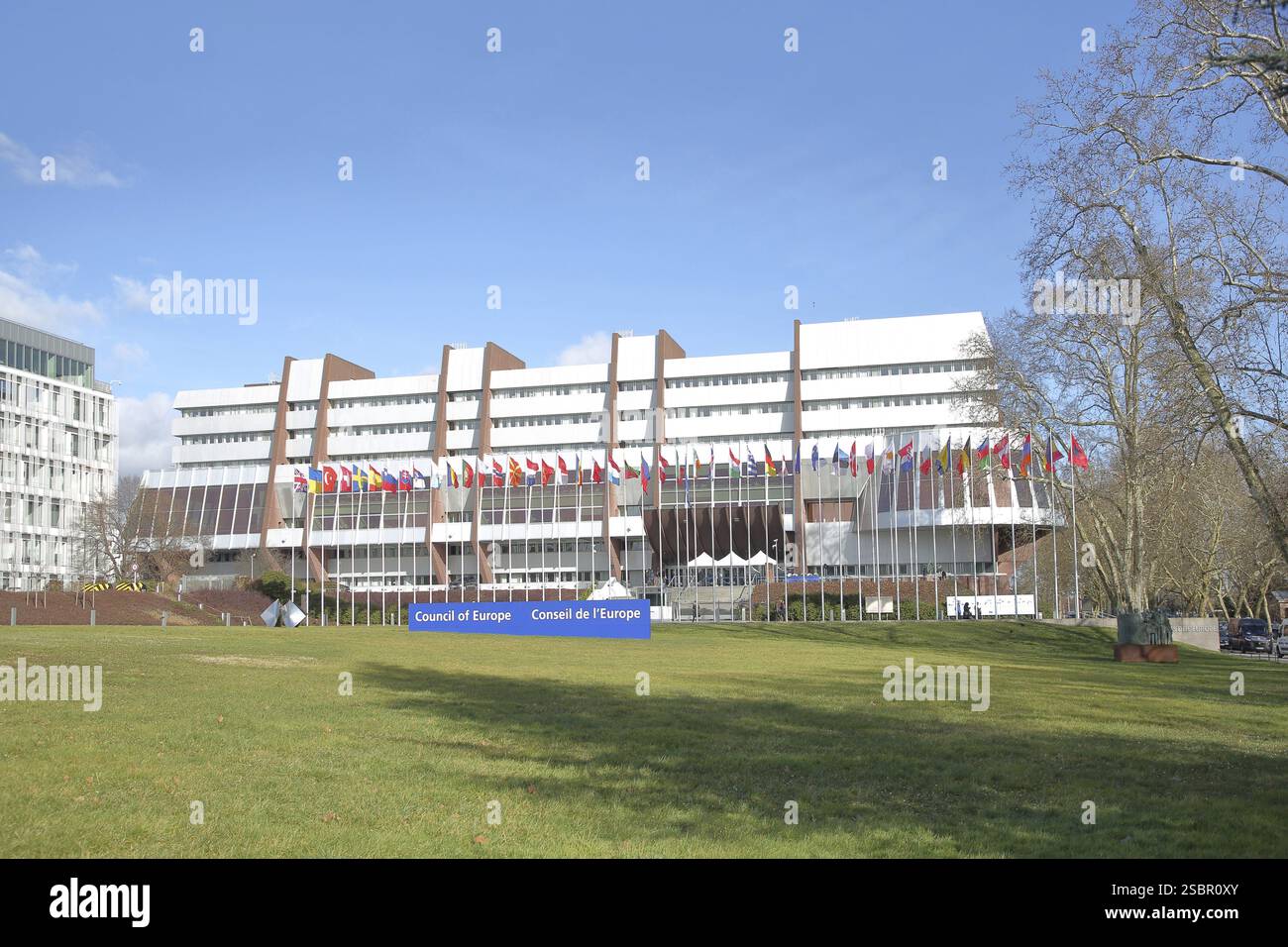 Palace of Europe with seat of the Council of Europe and inscription ...